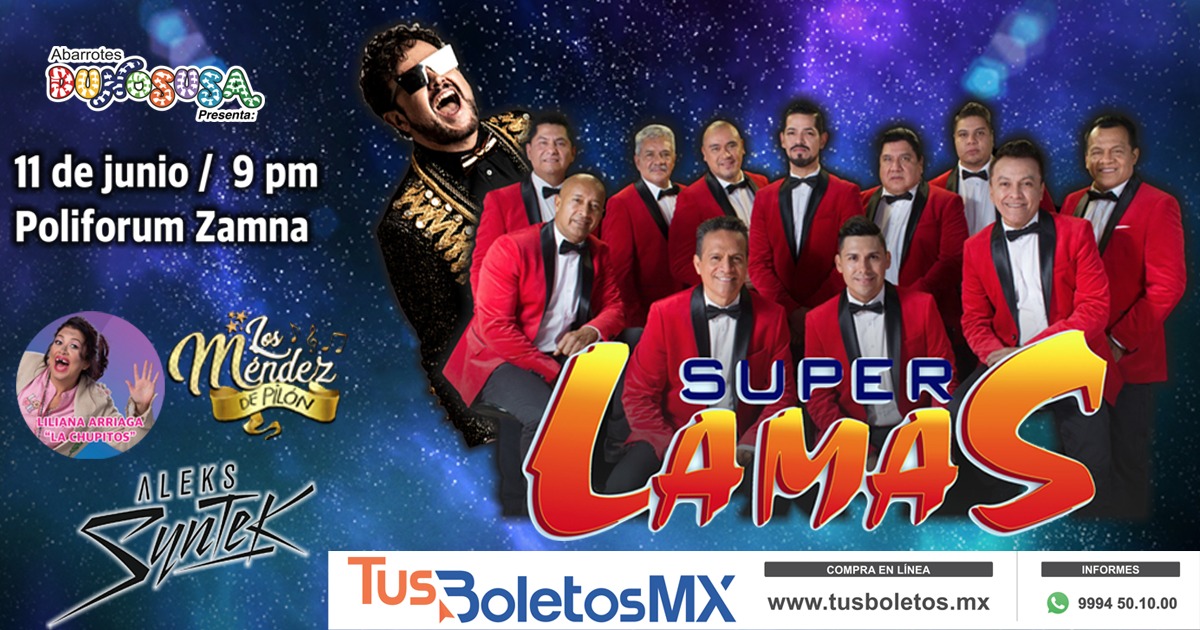 Se viene gran bailongo de los Súper Lamas y Aleks Syntek en Mérida (video)